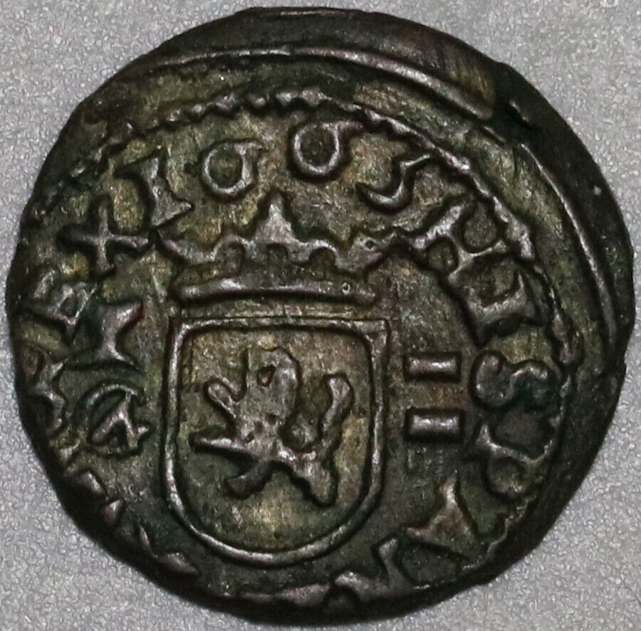 1663 Spain 2 Maravedis Philip IIII IV Cuenca Mint XF Copper Coin (2311 ...