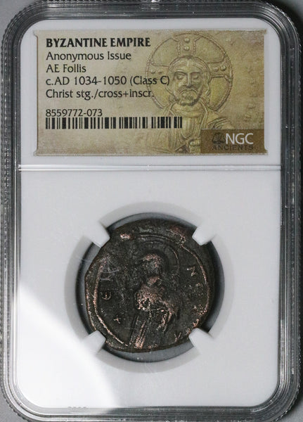 1034 NGC Gen Byzantine Anonymous Follis Christ Class C Michael IV (260 ...