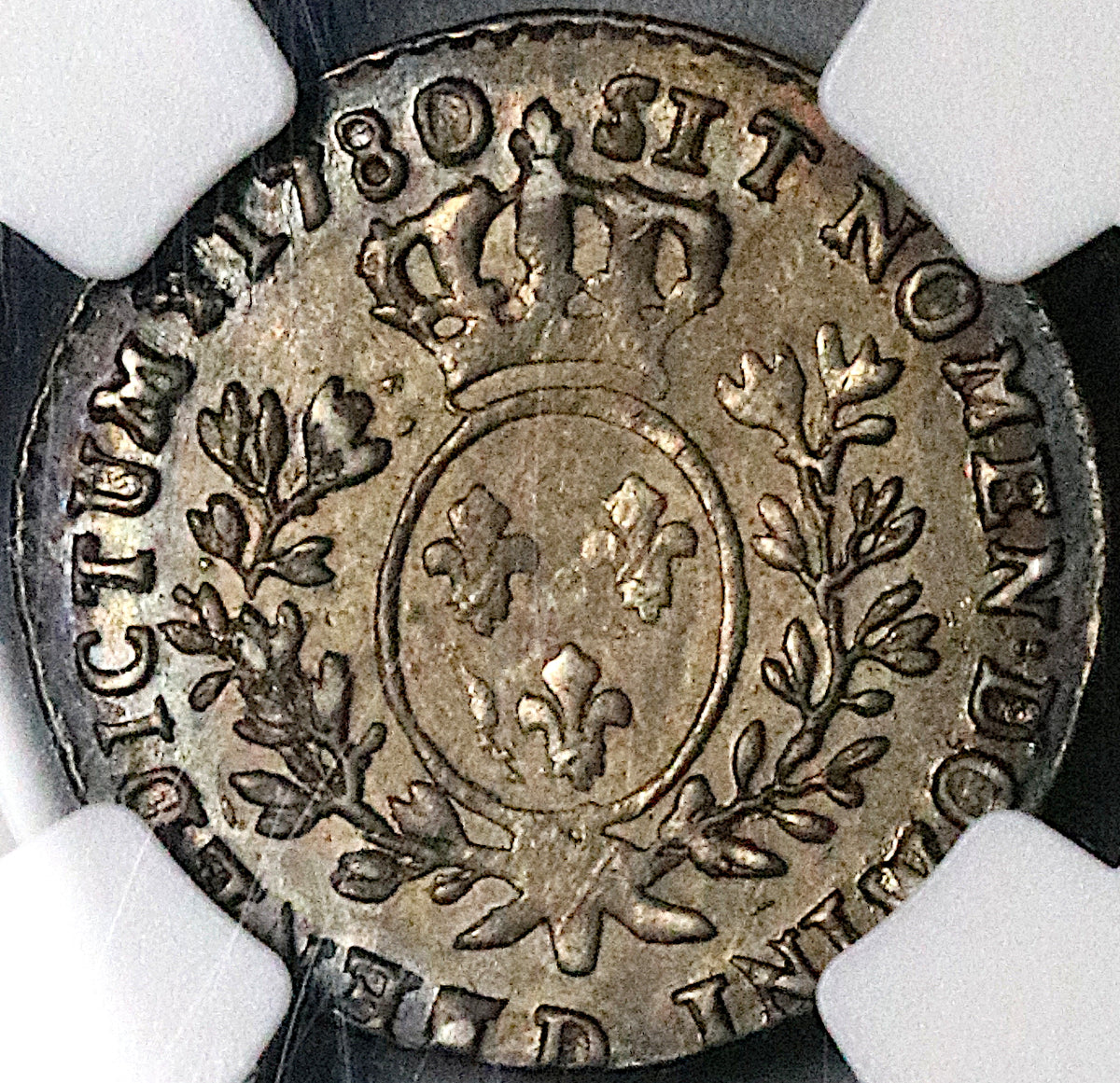 1780-D NGC MS 62 France Louis XVI 12 Sols Lyon 1/10 Ecu 38k Silver Coi ...