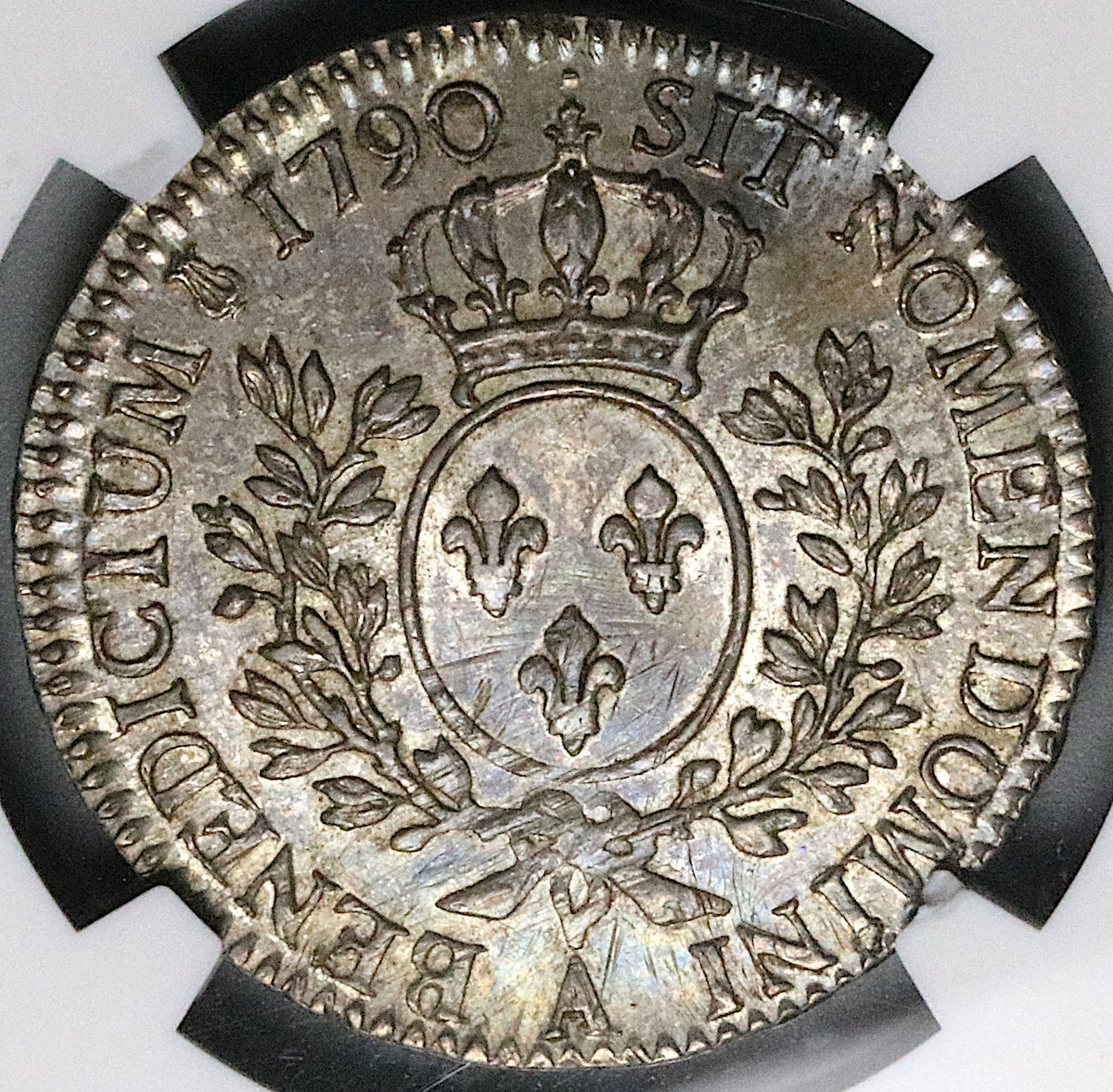 1790-A NGC AU 58 Louis XVI France 1/2 Ecu Paris Mint Silver Coin (2307 ...