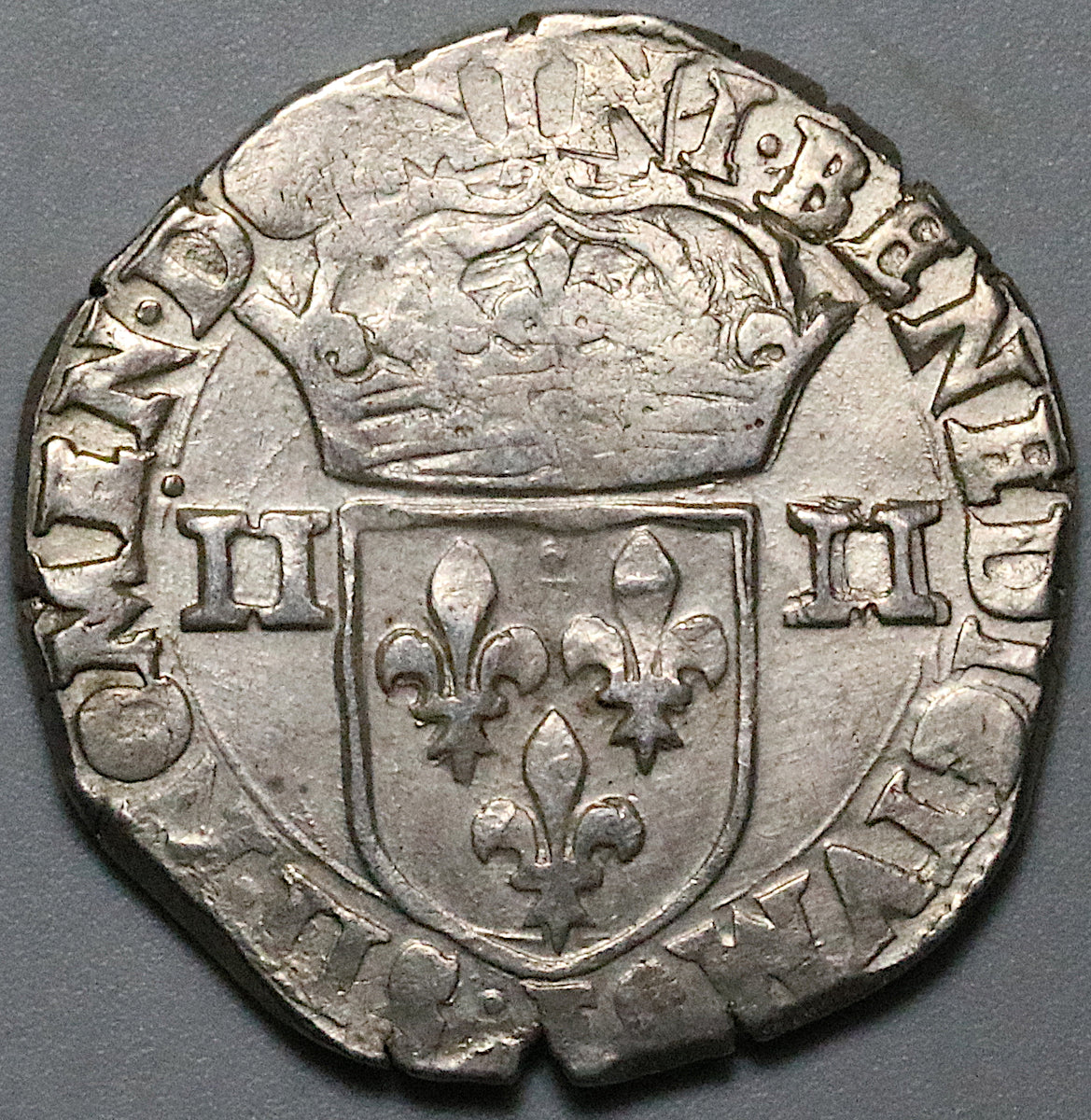 1584-E France 1/4 Ecu Henry III VF Tours Mint Silver Coin 9.66g (25013 ...
