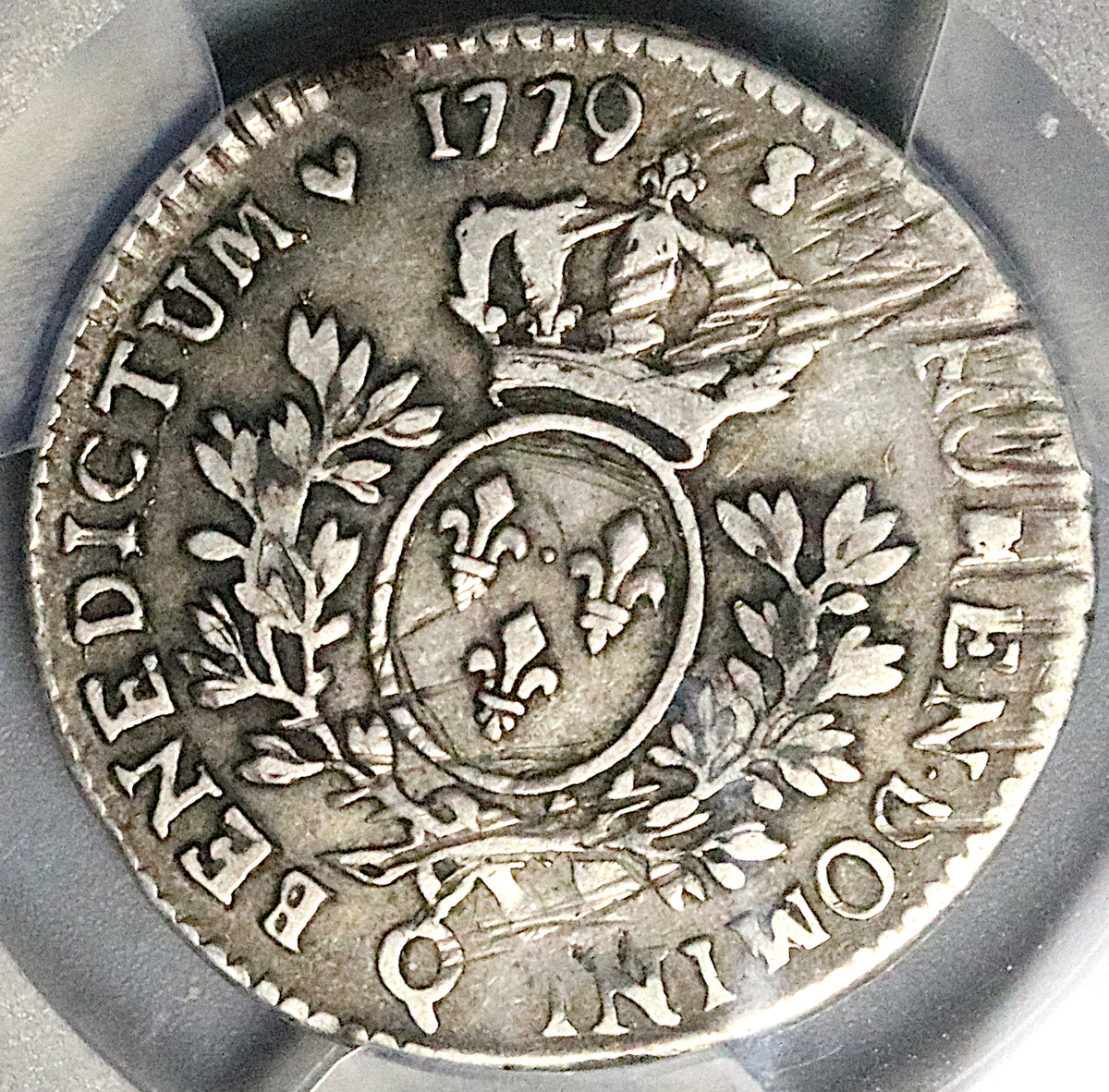 1779-Q PCGS VF 35 France Louis XVI 24 Sols Perpignan 1/5 Ecu Rare Silv ...