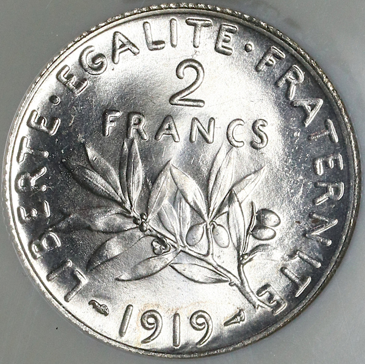 1919 NGC MS 67 France 2 Francs Semeuse Sower Silver Coin POP 3/0 (2110 ...