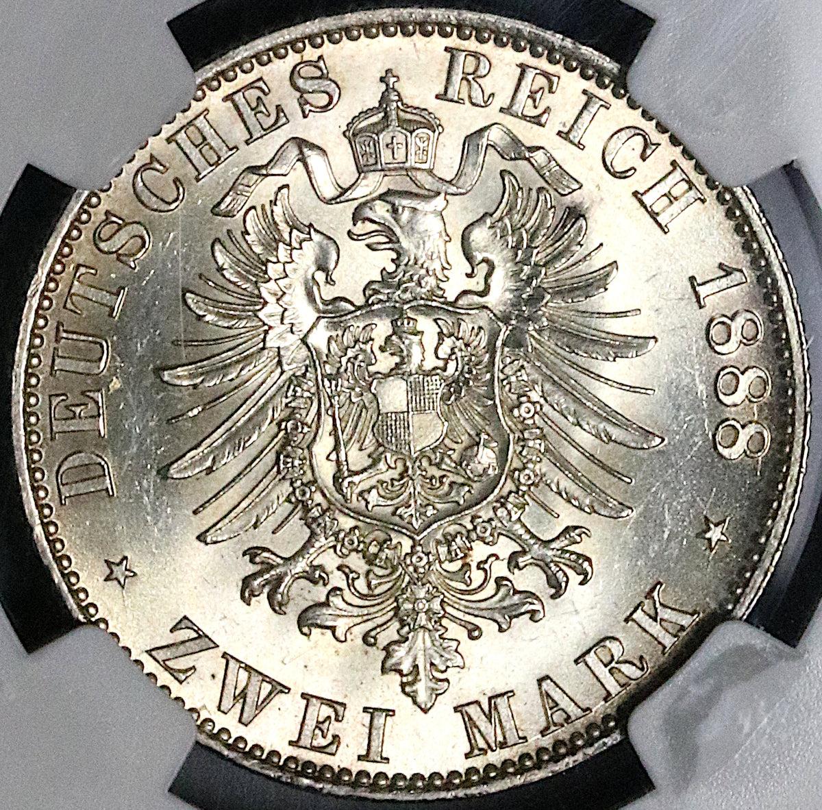 1888-A NGC MS 63 Prussia 2 Mark Friedrich III Germany State Silver Coi ...