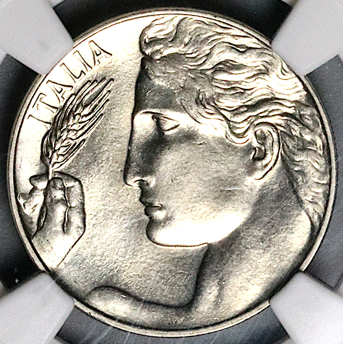 1919 NGC MS 62 Italy 20 Centesimi Flying Woman Rare Date Mint State Co ...