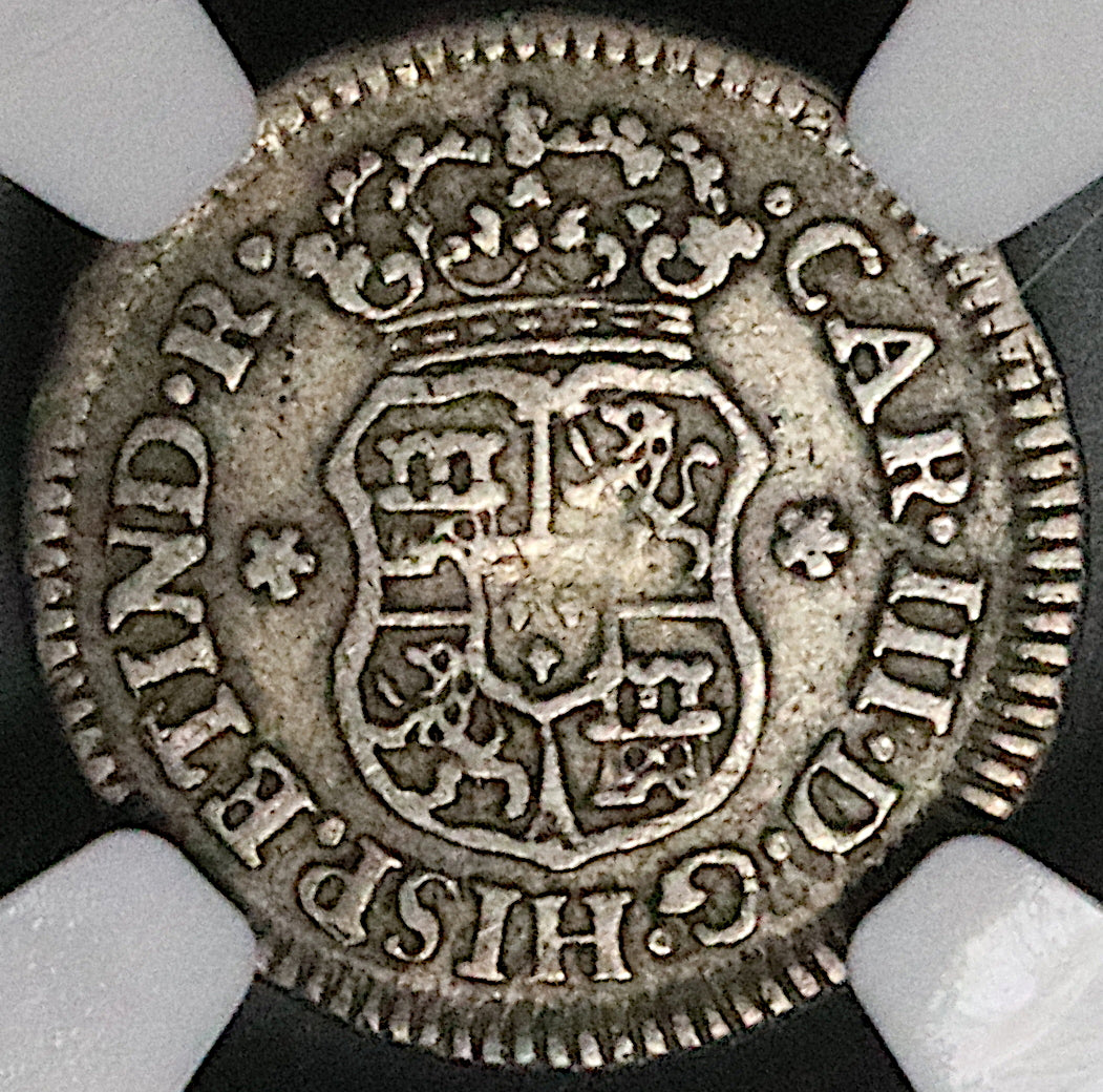 1762 NGC VF 30 Mexico 1/2 Real Charles III Spain Colony Pillars Coin ...