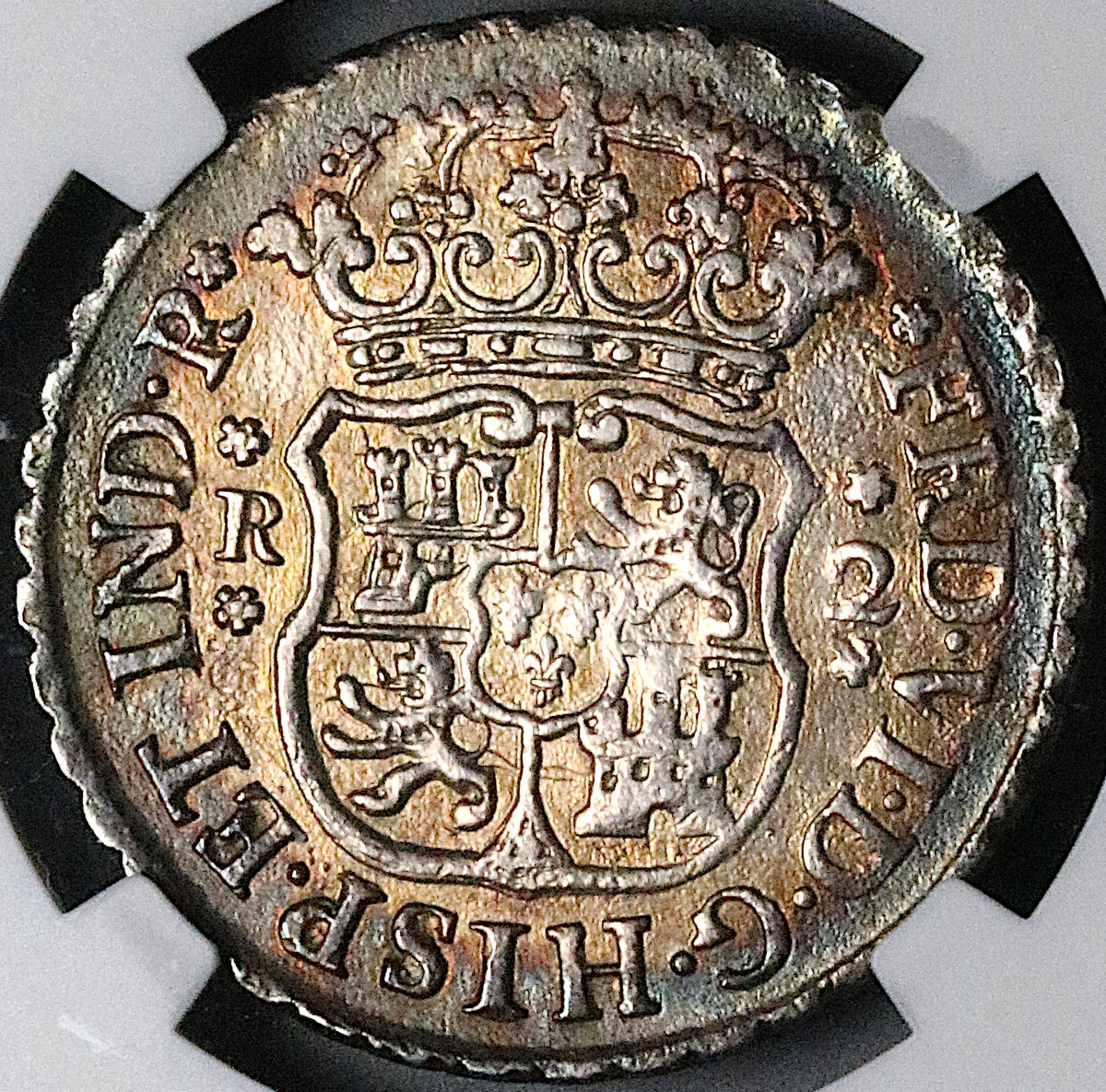 1753-Mo NGC XF Mexico 2 Reales Pillars Ferdinand V Colonial Silver Coi ...
