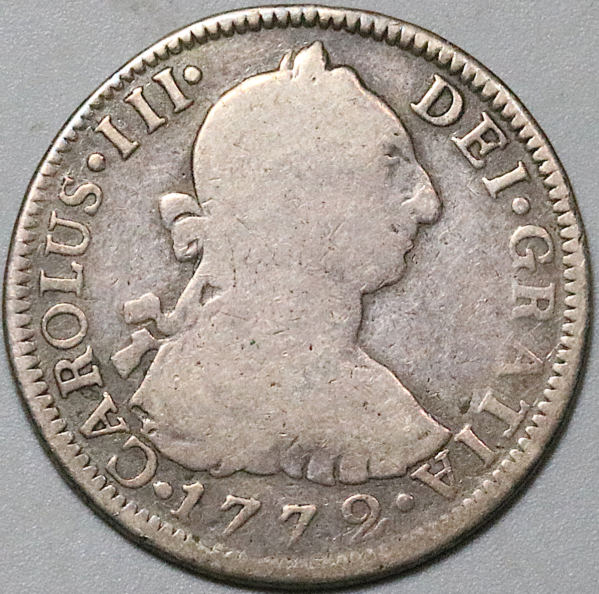 1772 Mexico 2 Reales Inverted Mintmark Spain Charles III Colonial Silv ...