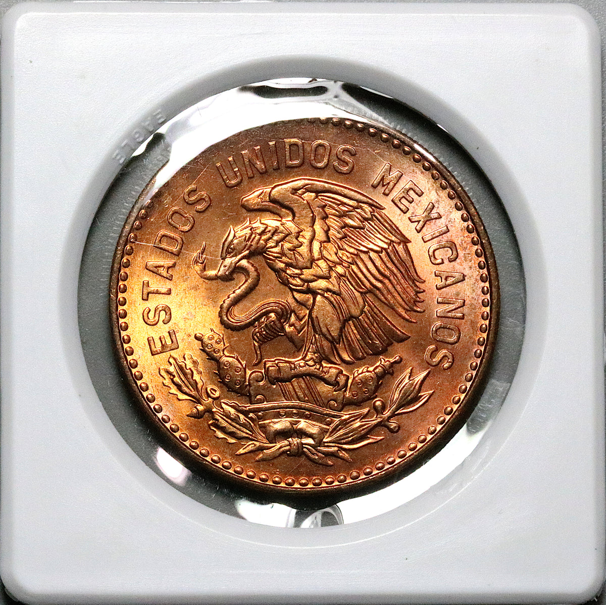 1959 Mexico 50 Centavos Gem BU Cuauhtémoc Eagle Cactus Bronze Coin (24 ...