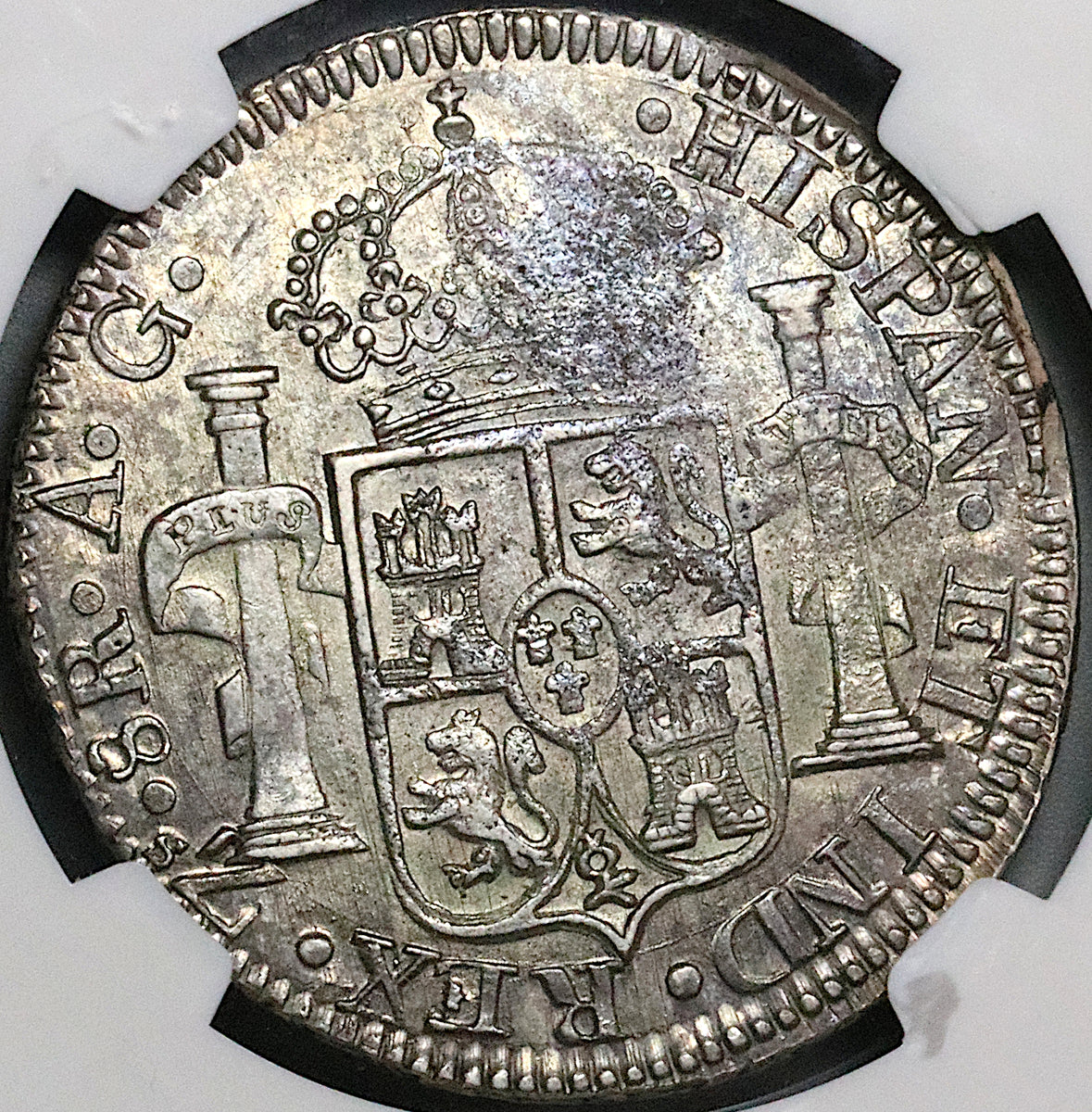 1817-Zs NGC AU 55 Mexico 8 Reales War Independence Zacatecas Mint Coin ...
