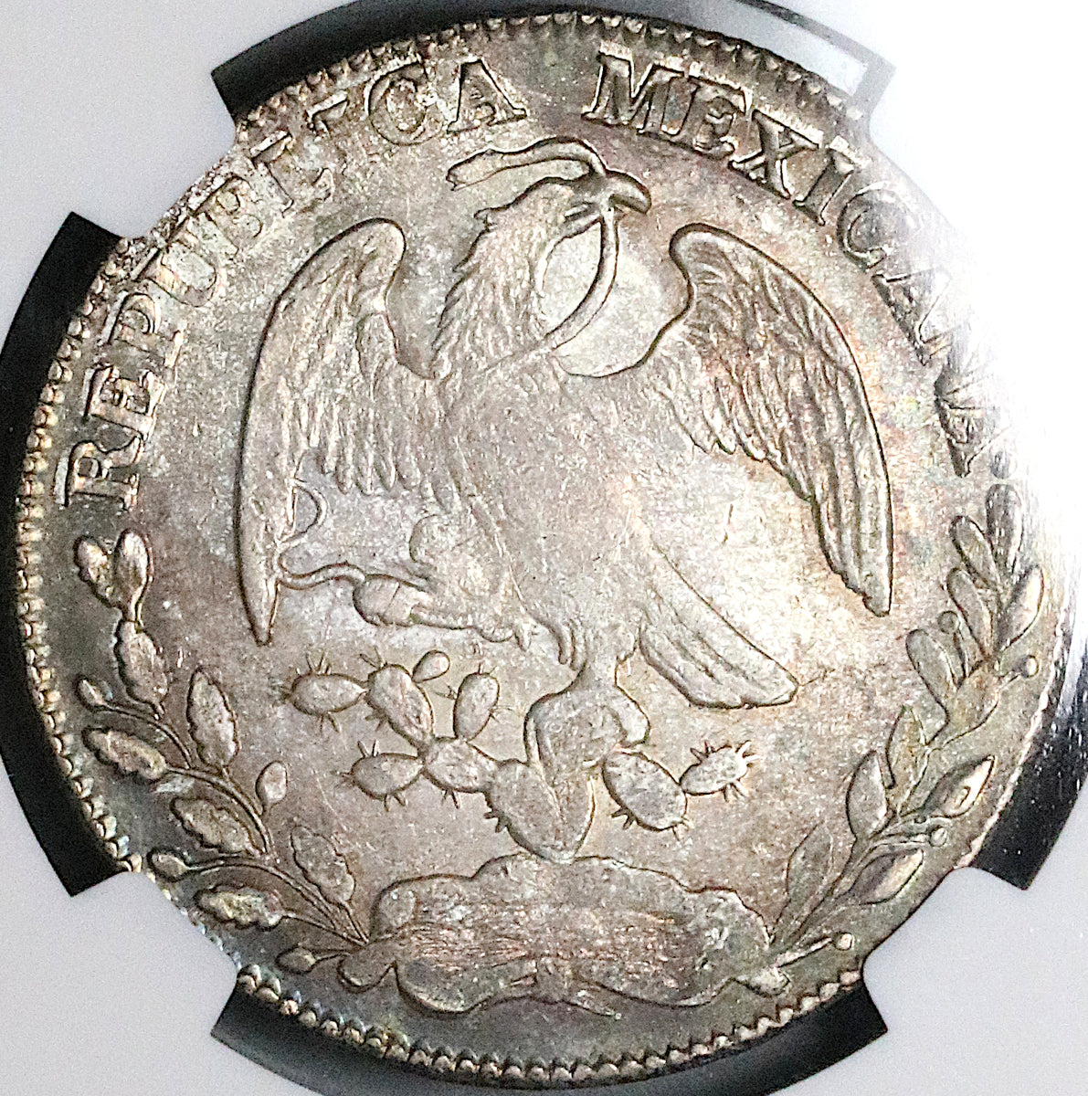 1858-Zs NGC AU 58 Mexico 8 Reales Zacatecas Cap Rays Silver Coin (2401 ...