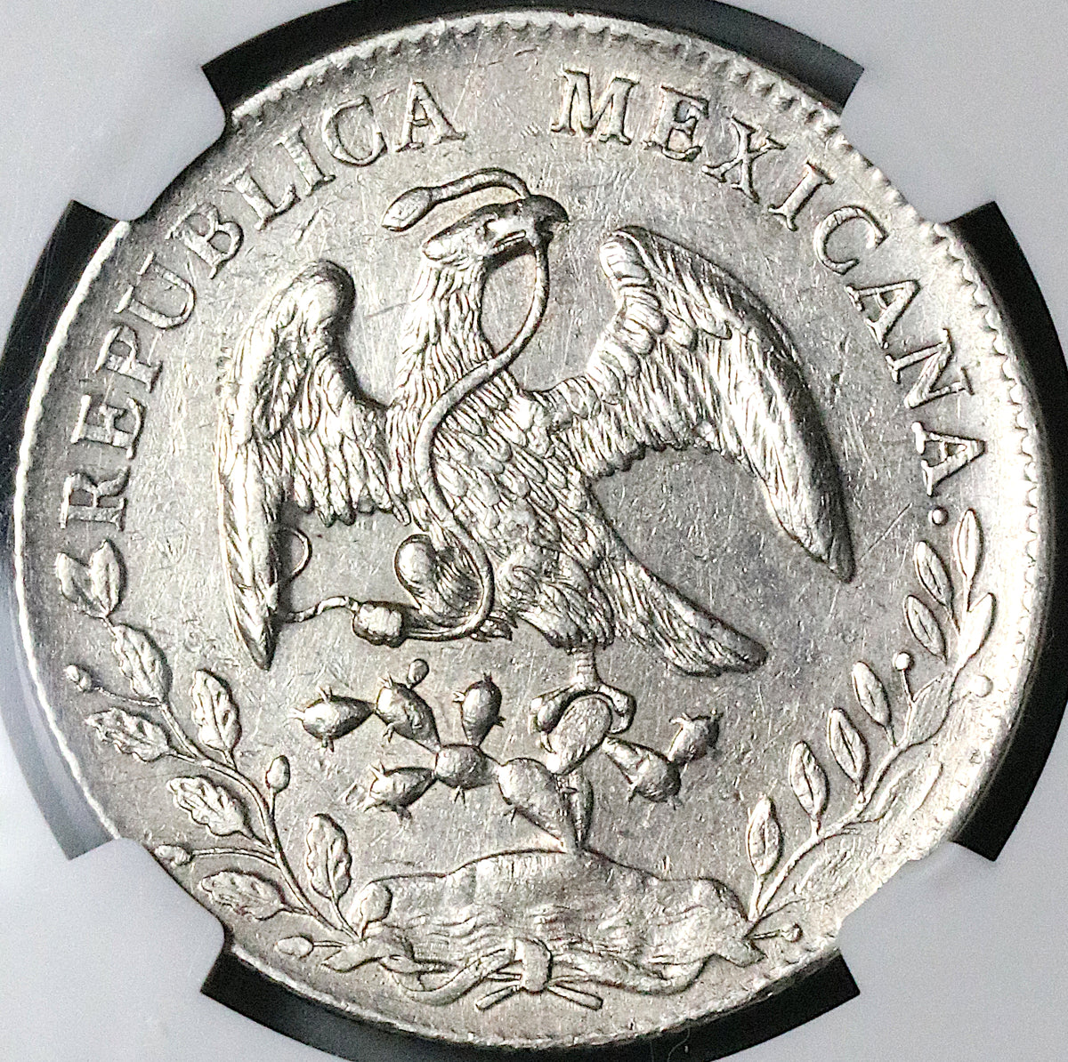 1893-Do NGC AU Mexico 8 Reales Durango Mint Cap Rays Silver Coin (2404 ...