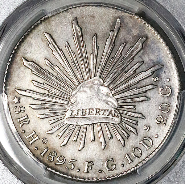 1895-Ho PCGS AU Mexico 8 Reales Hermosillo Mint Last Year Silver Coin – Caesar's Ghost Numismatics
