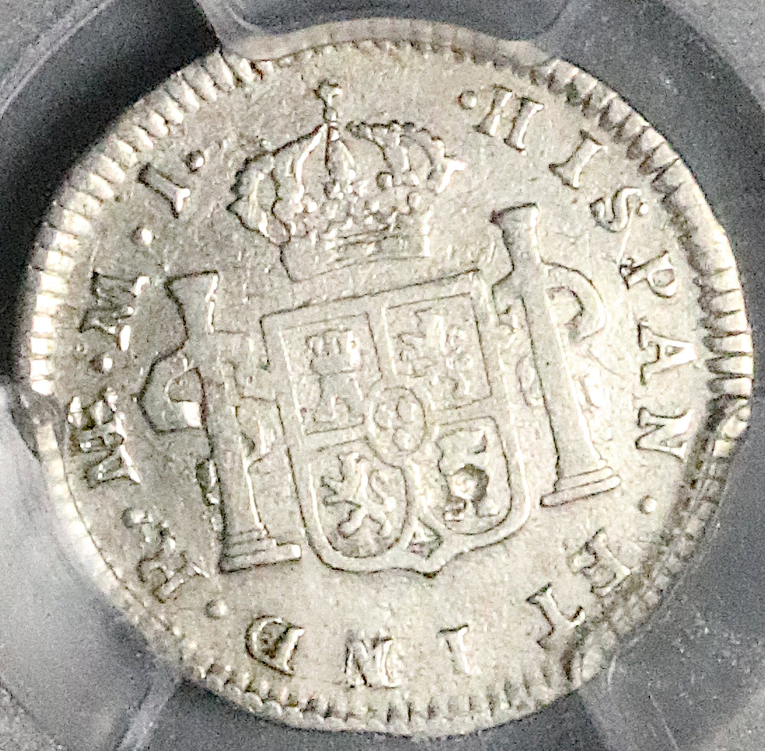 1776 PCGS VF 25 Peru 1/2 Real Charles III Colonial Spain Revolution Si ...