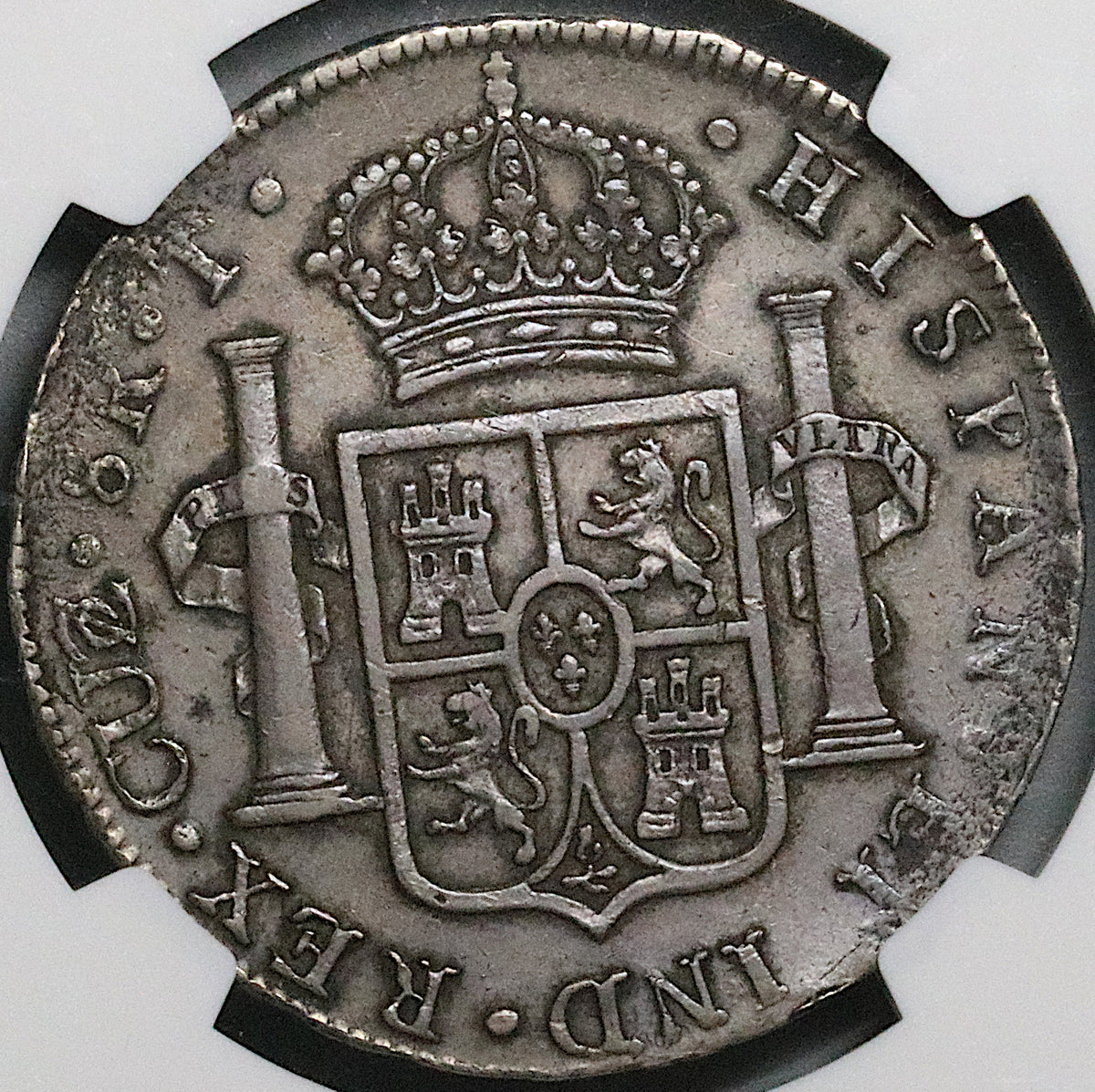 1824 Cuzco NGC VF 25 Peru 8 Reales Ferdinand VII Pillars Rare Silver C ...