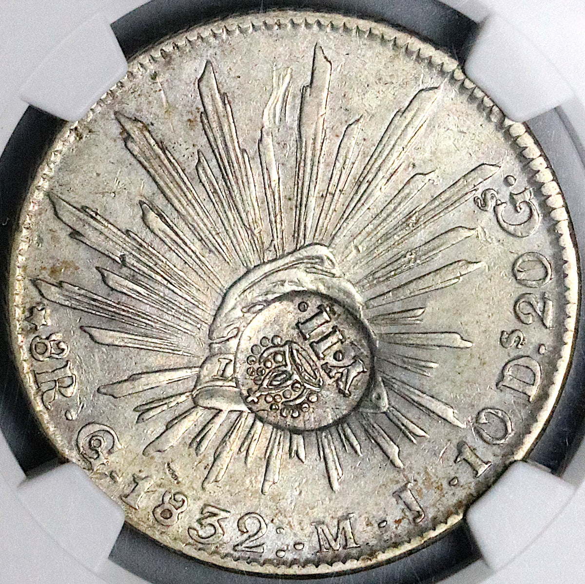 1837 NGC XF Philippines 8 Reales Counterstamp Mexico 1832-Go Silver Co ...