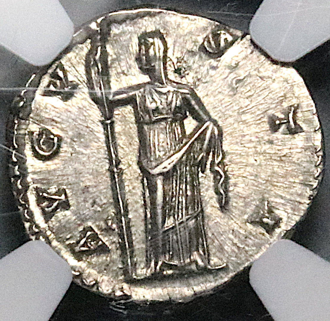 151 NGC Ch AU Faustina Sr Roman Empire Denarius Ceres Posthumous 5/5 5 ...