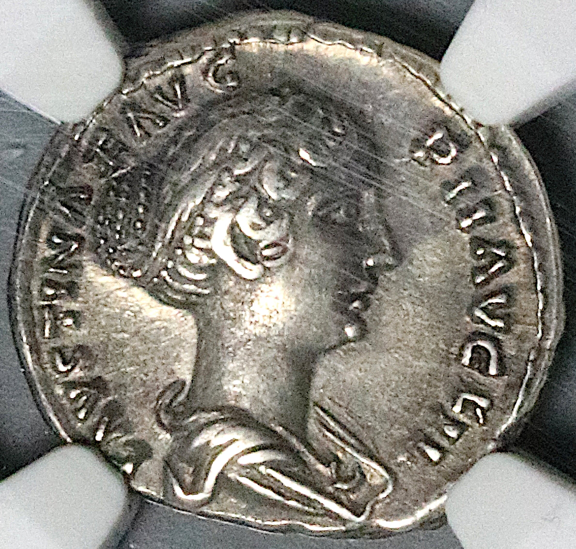 145 NGC Ch VF Faustina Jr Roman Empire Denarius Venus Dolphin Coin (25 ...