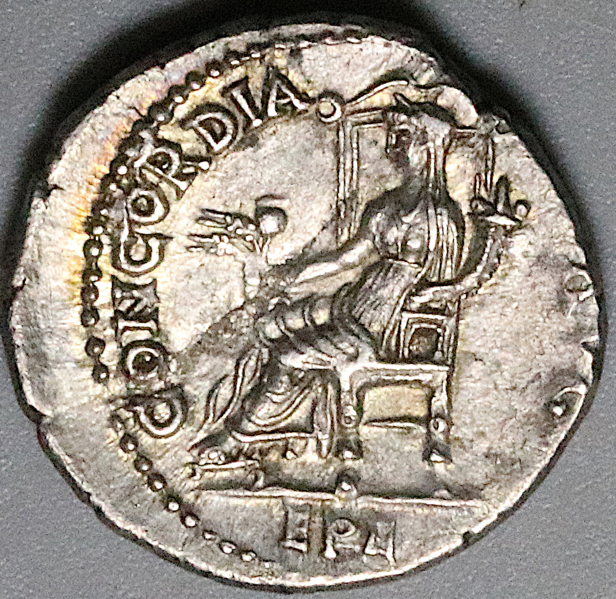 71 Titus Denarius Roman Empire Ch XF Caesar Ephesus Ceres Concordia Ra ...