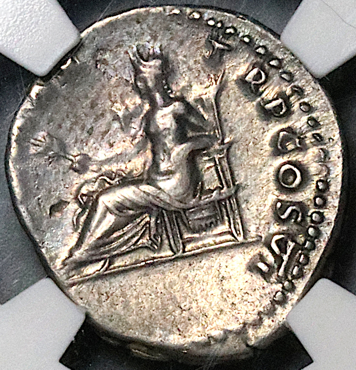 75 NGC Ch XF Vespasian Denarius Roman Empire Pax Temple Peace (2402180 ...