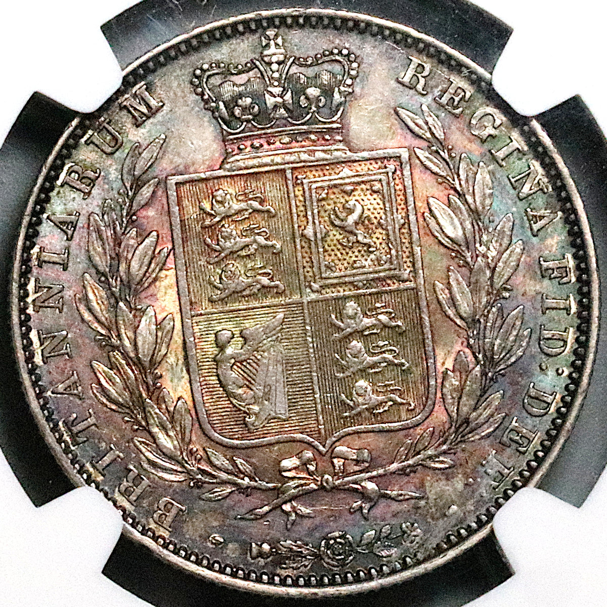 1850 NGC AU 53 Victoria 1/2 Crown Great Britain Sterling Silver Coin ...