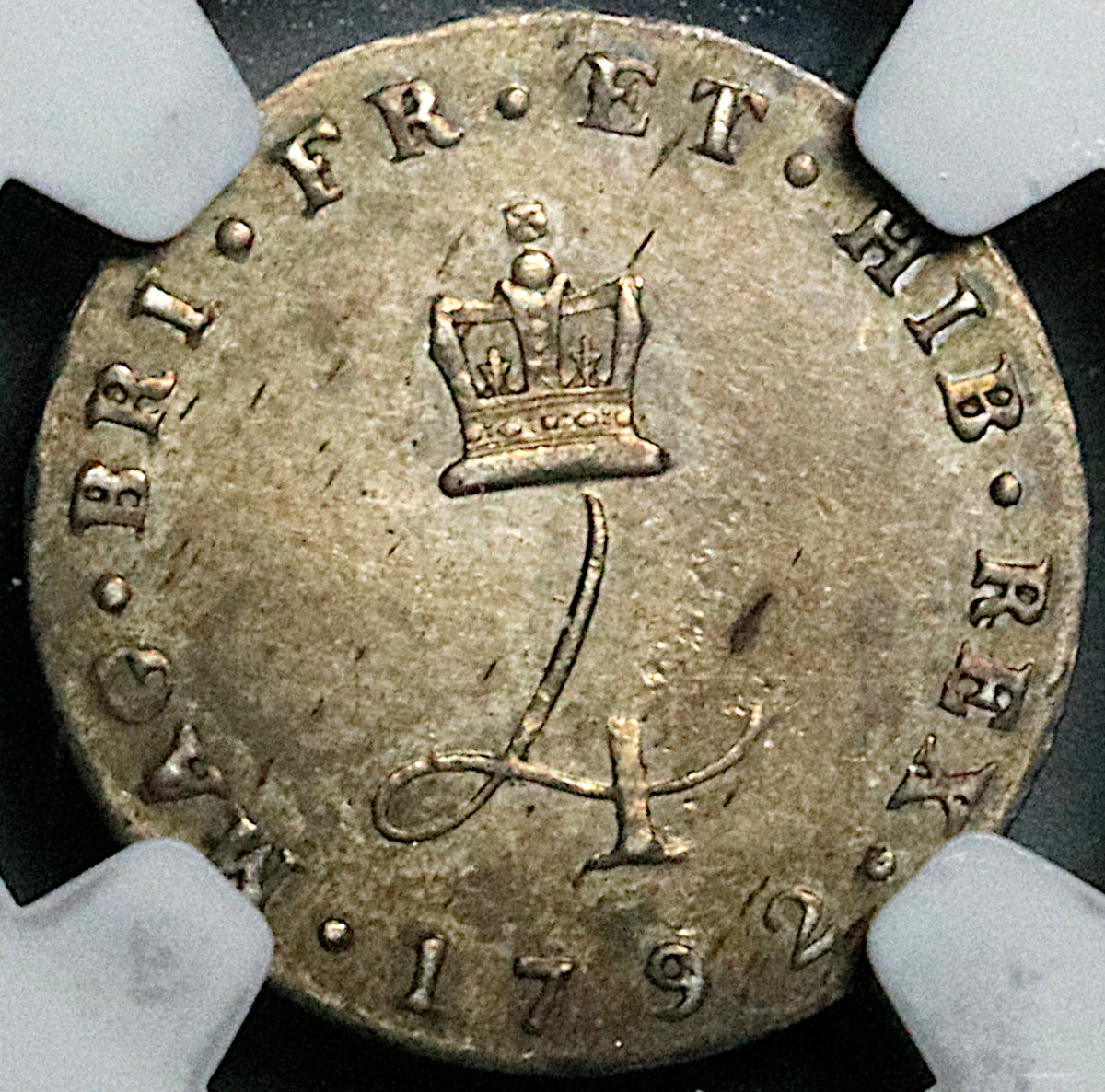 1792 NGC AU George III Great Britain 4 Pence Groat Wire Money Silver C ...