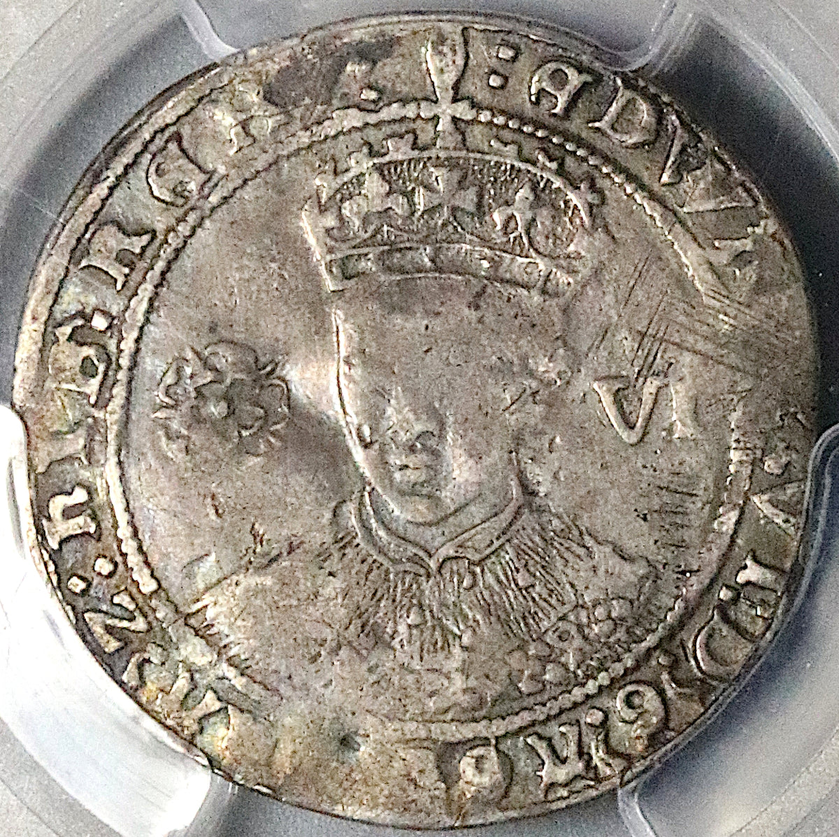 1551 PCGS VF Edward VI 6 Pence Britain Hammered Boy King Silver Coin ...