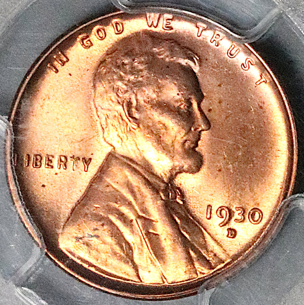 1930-D PCGS MS 64 RD CAC Lincoln Wheat Cent Denver RED Penny USA Coin ...