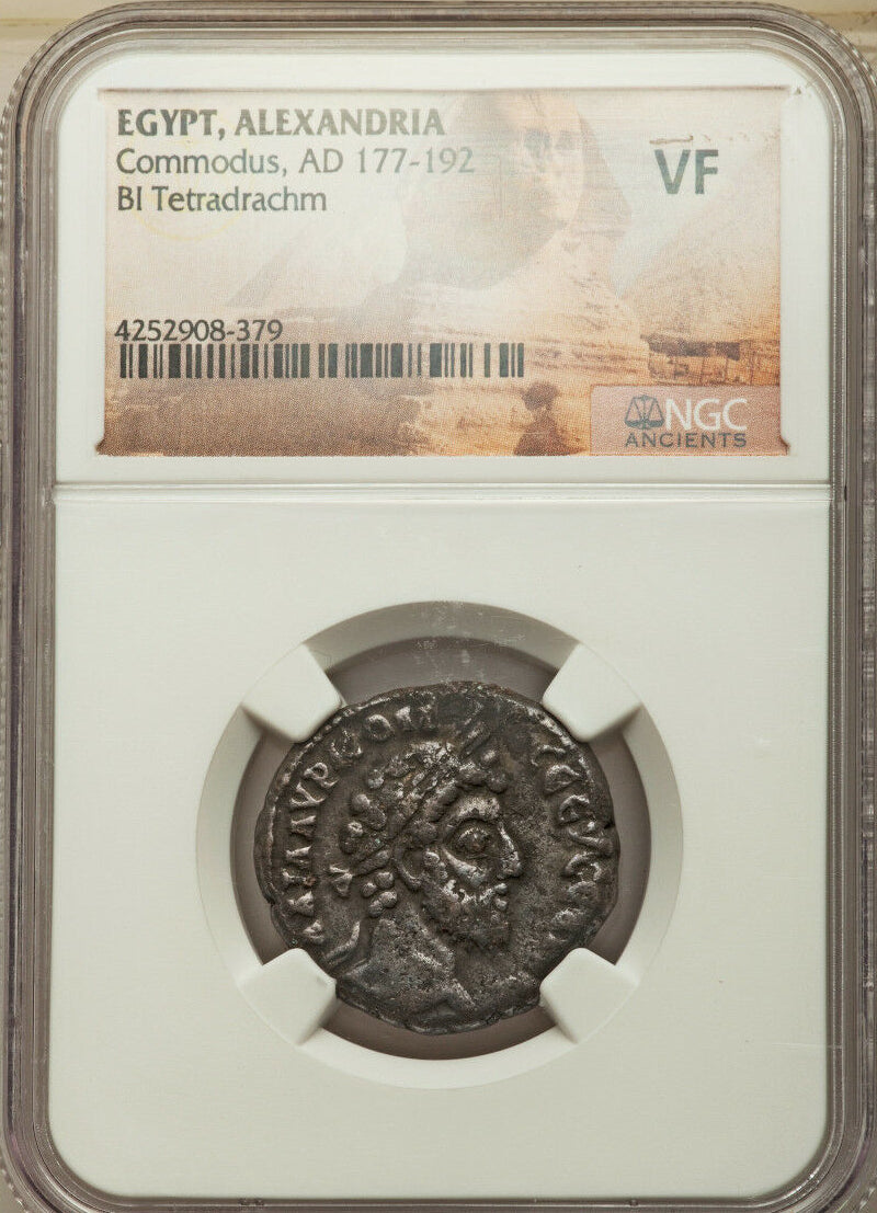 191 NGC VF Commodus Roman Alexandria Egypt Tetradrachm Athena R3 (2109 ...