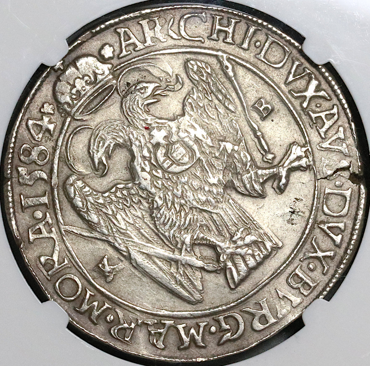 1584-KB NGC AU 50 Austria Silver Thaler Kremnitz Hungary Coin DAV-8066 ...