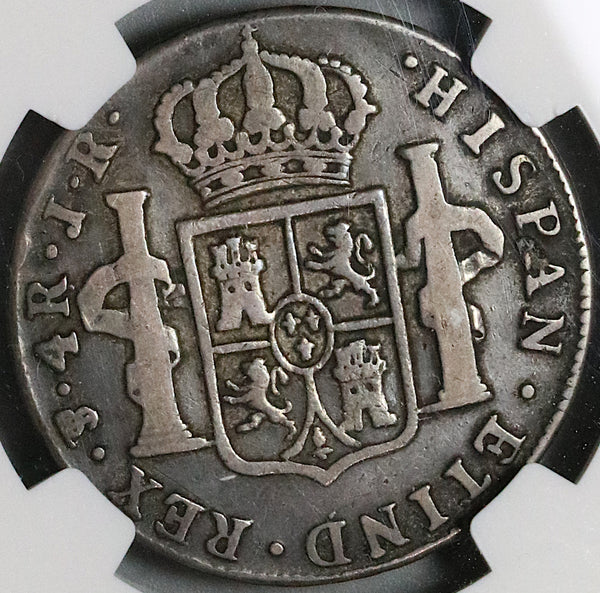 1775 NGC F 12 Bolivia 4 Reales Potosi Charles III Spain Colony Silver ...