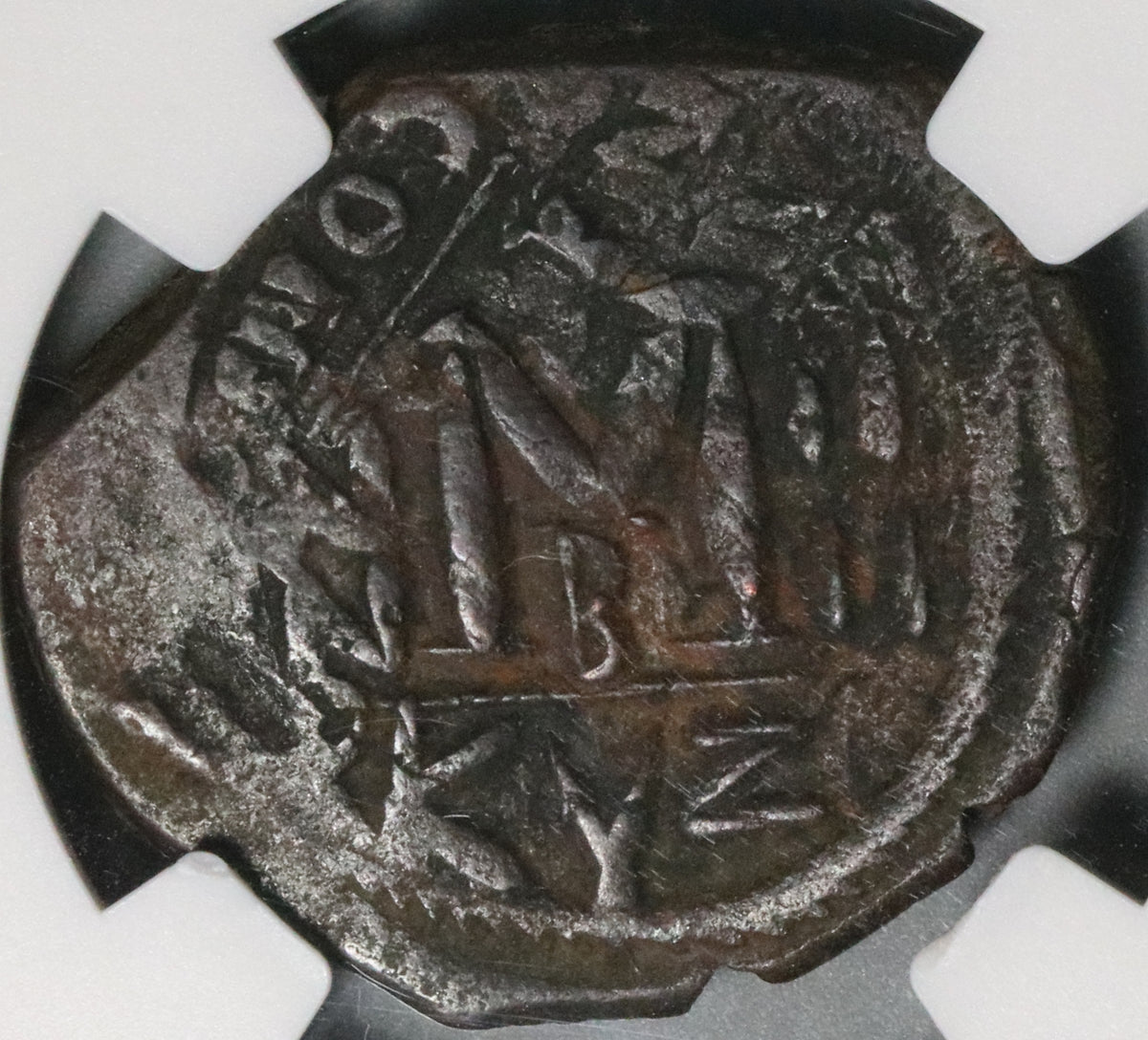 513 NGC Ch VF Heraclius Byzantine Empire Follis Cyzicus Overstruck (21 ...