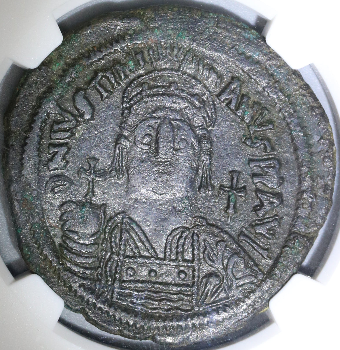 541 NGC Ch XF Justinian I Byzantine Empire Follis Constantinople Mint ...