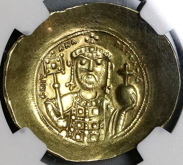 1071 NGC AU Michael VII Byzantine AV/EL Gold Electrum Histamenon Nomis ...