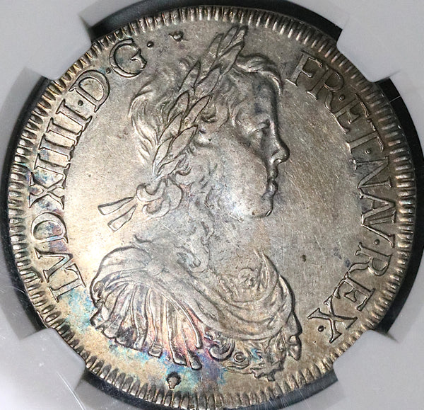 1647-M NGC XF 40 France Louis XIV Ecu Silver Toulouse Coin POP 1/0 (21 ...