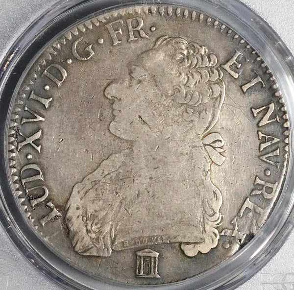 1785/4-K PCGS VF 25 France Louis XVI Ecu Rare Overdate Bordeaux Mint S ...