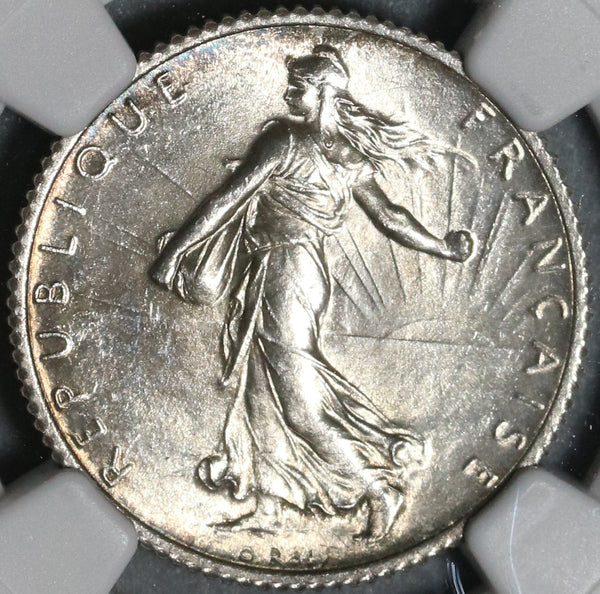 1919 NGC UNC Det France 1 Franc Sower Silver Uncirculated Coin (210308 ...