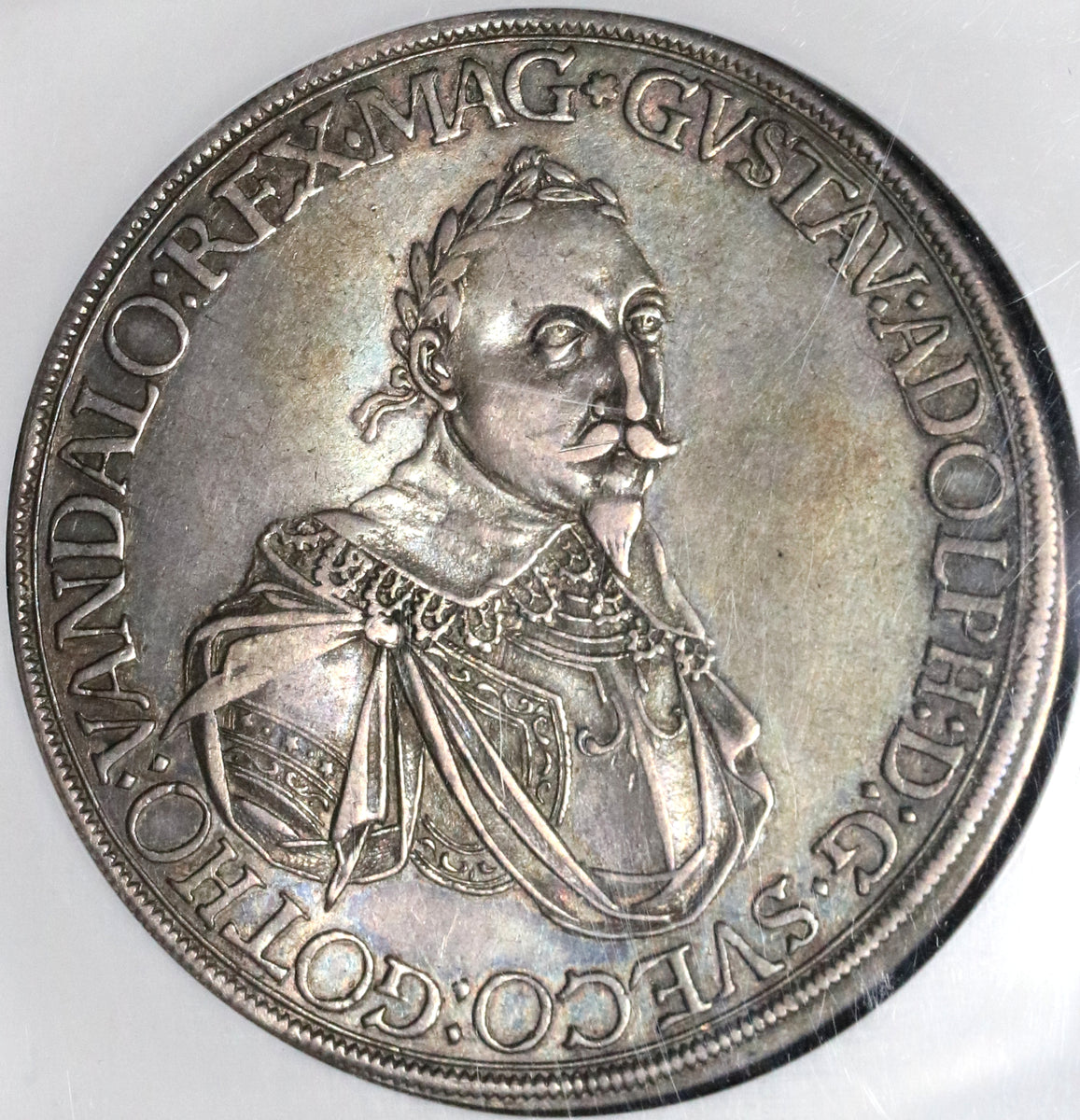 1632 NGC XF 45 Augsburg Taler Sweden Occupation German State Silver Th ...