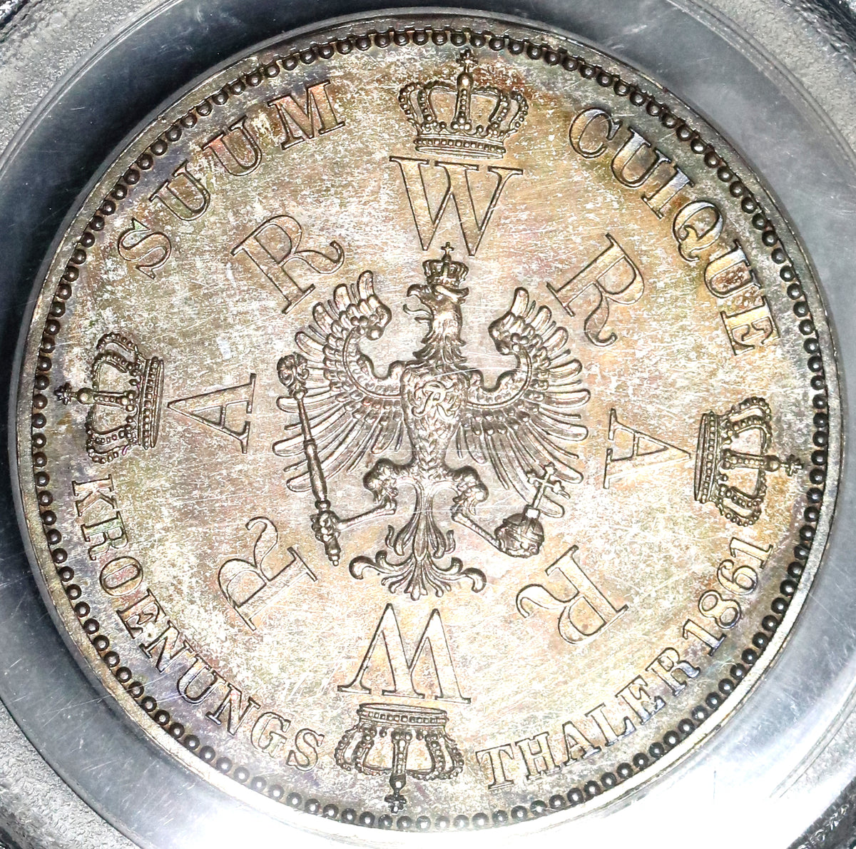 1861-A PCGS PR 64 Prussia Thaler Proof German States Coronation Taler ...