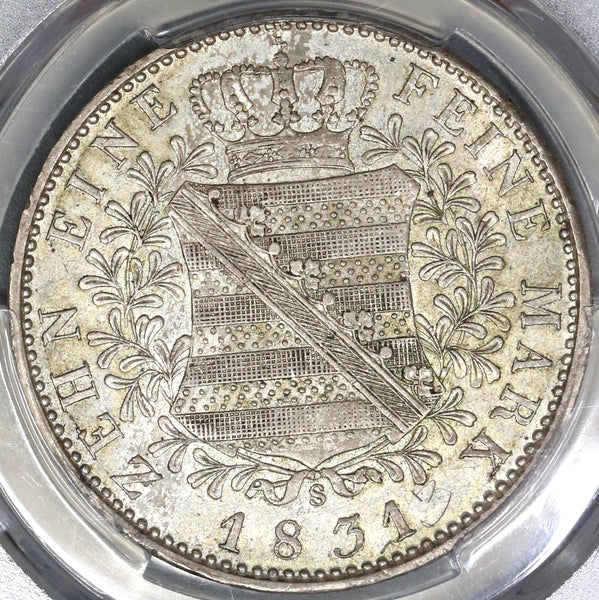 1831-S PCGS AU 55 Saxony Thaler German State Silver Coin (18120101C ...