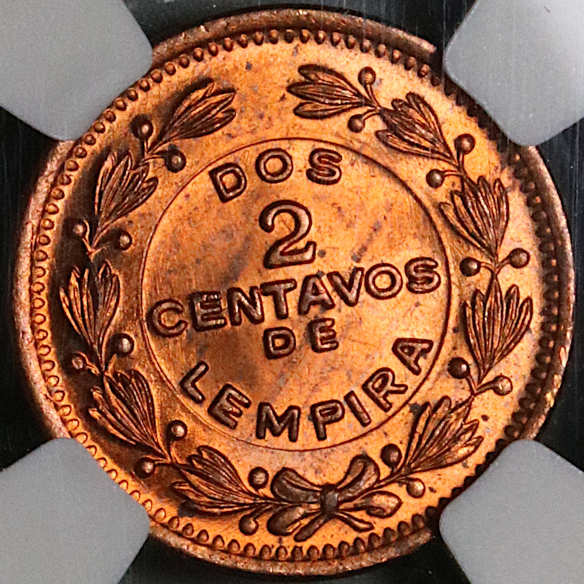 1956 NGC MS 65 RD Honduras 2 Centavos de Lempira Red Coin (23031301C ...