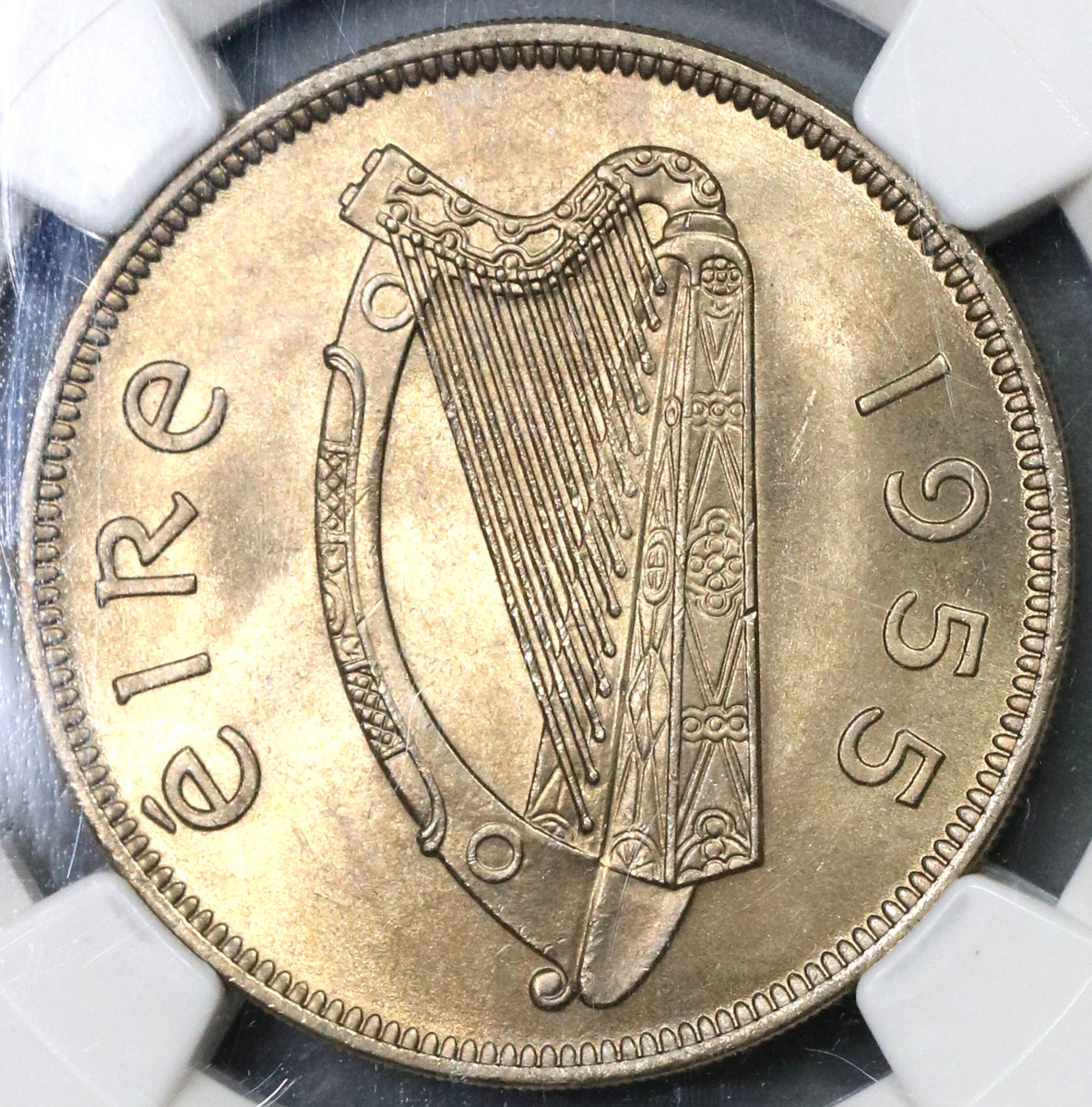 1955 NGC MS 66 Ireland 1/2 Crown Race Horse Mint State Irish Coin (190 ...