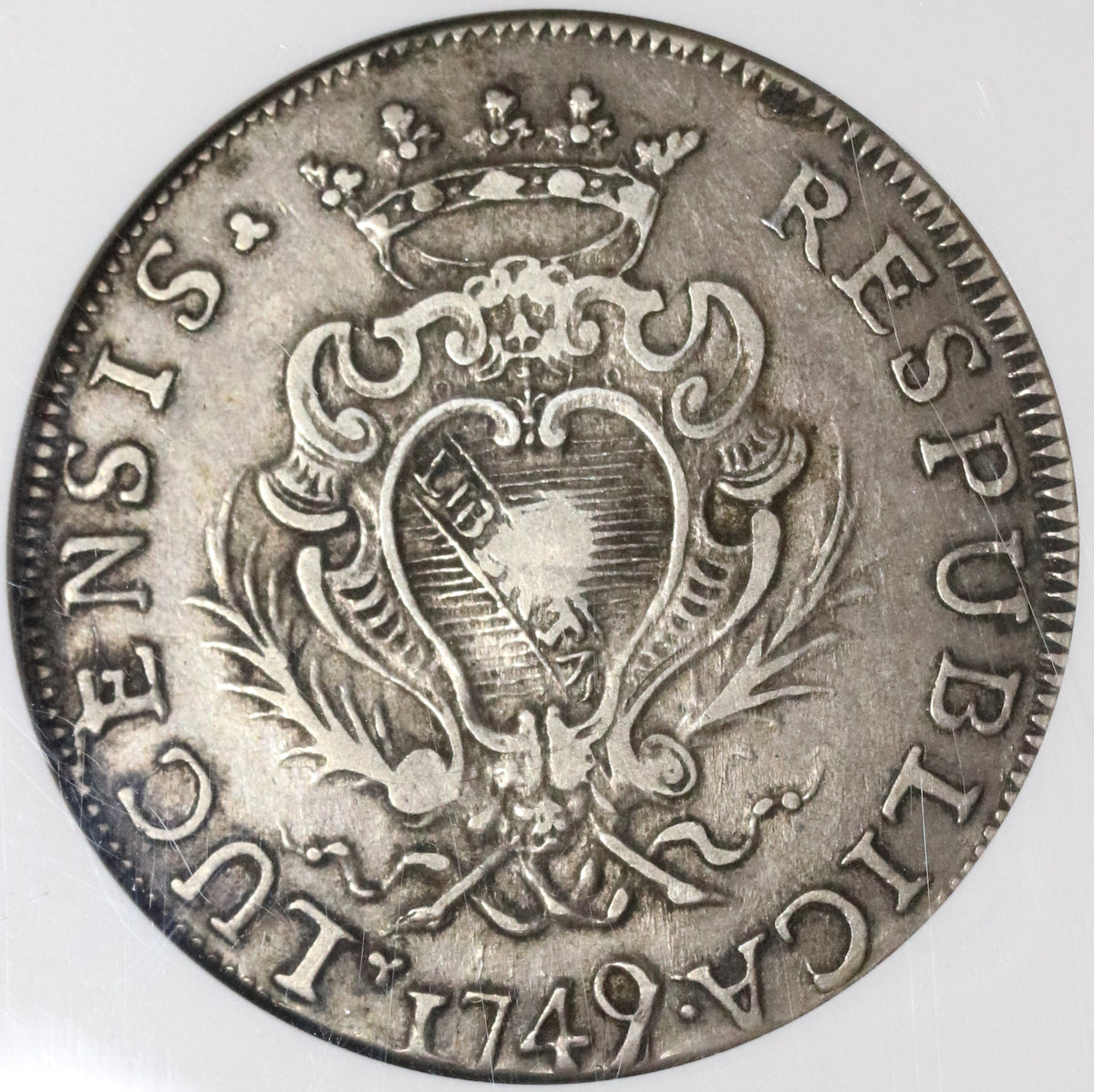 1749 NGC VF 30 Lucca Scudo Italy State Republic Crown Silver Coin (200 ...