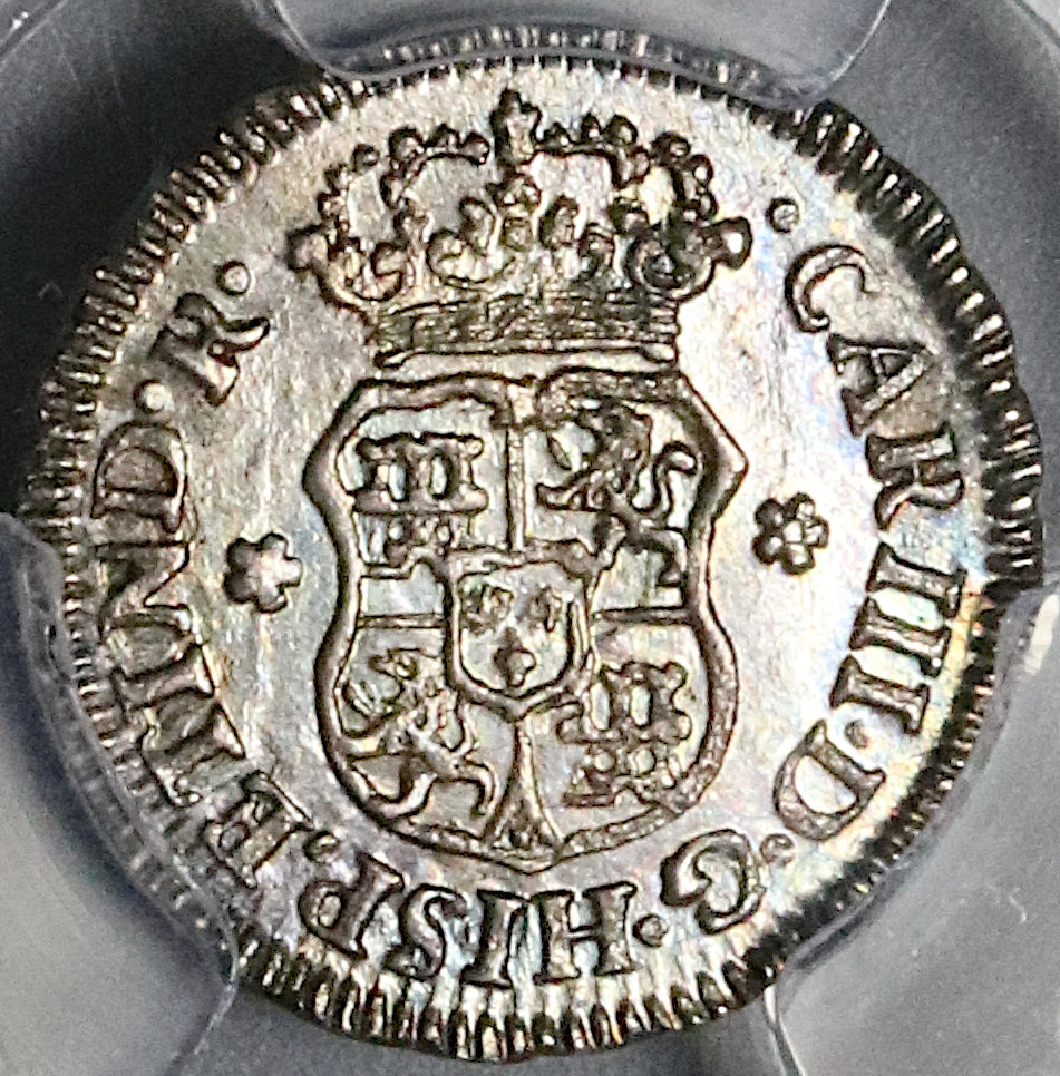 1762 PCGS AU Mexico 1/2 Real Charles III Spain Colony Pirate Coin (230 ...