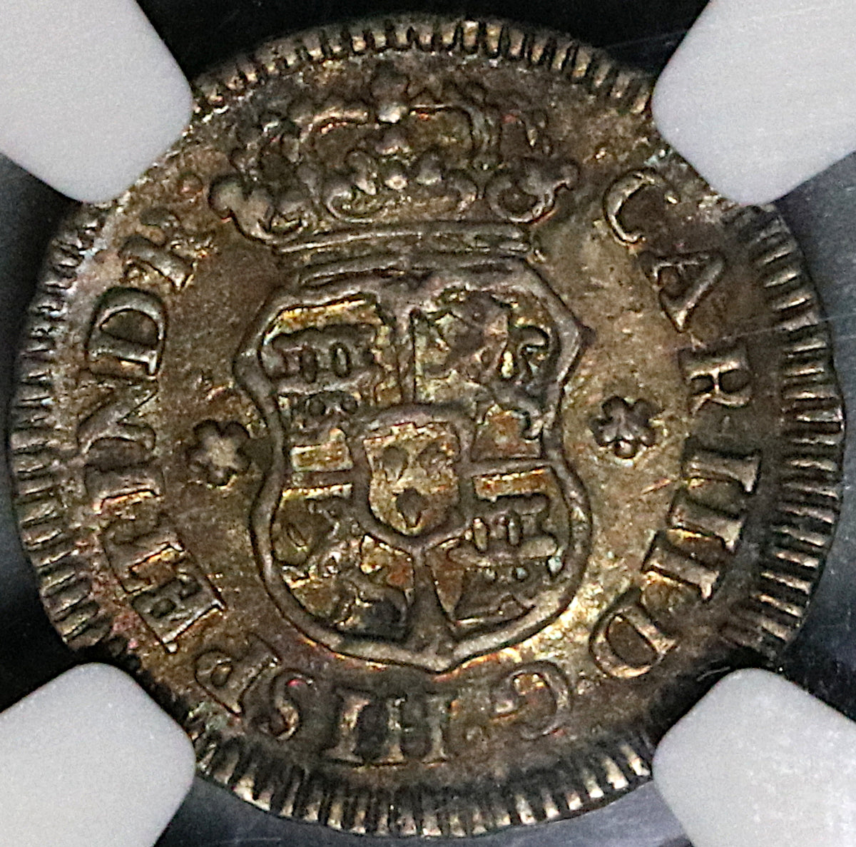 1763 NGC AU 55 Mexico 1/2 Real Charles III Spain Colony Silver Pirate ...