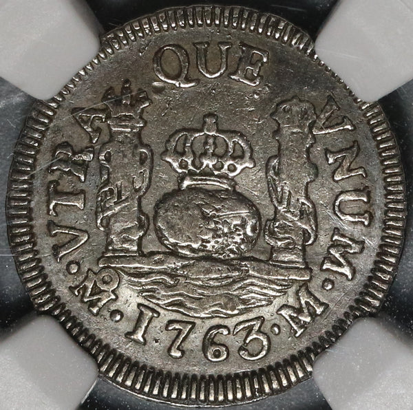1763 NGC XF Det Mexico 1 Real Spain Pillars Colonial Silver Coin (2009 ...