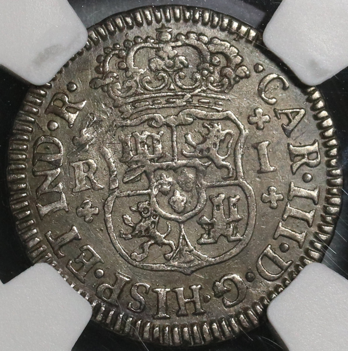 1763 NGC XF Det Mexico 1 Real Spain Pillars Colonial Silver Coin (2009 ...