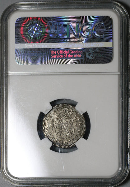 1763 NGC XF Det Mexico 1 Real Spain Pillars Colonial Silver Coin (2009 ...