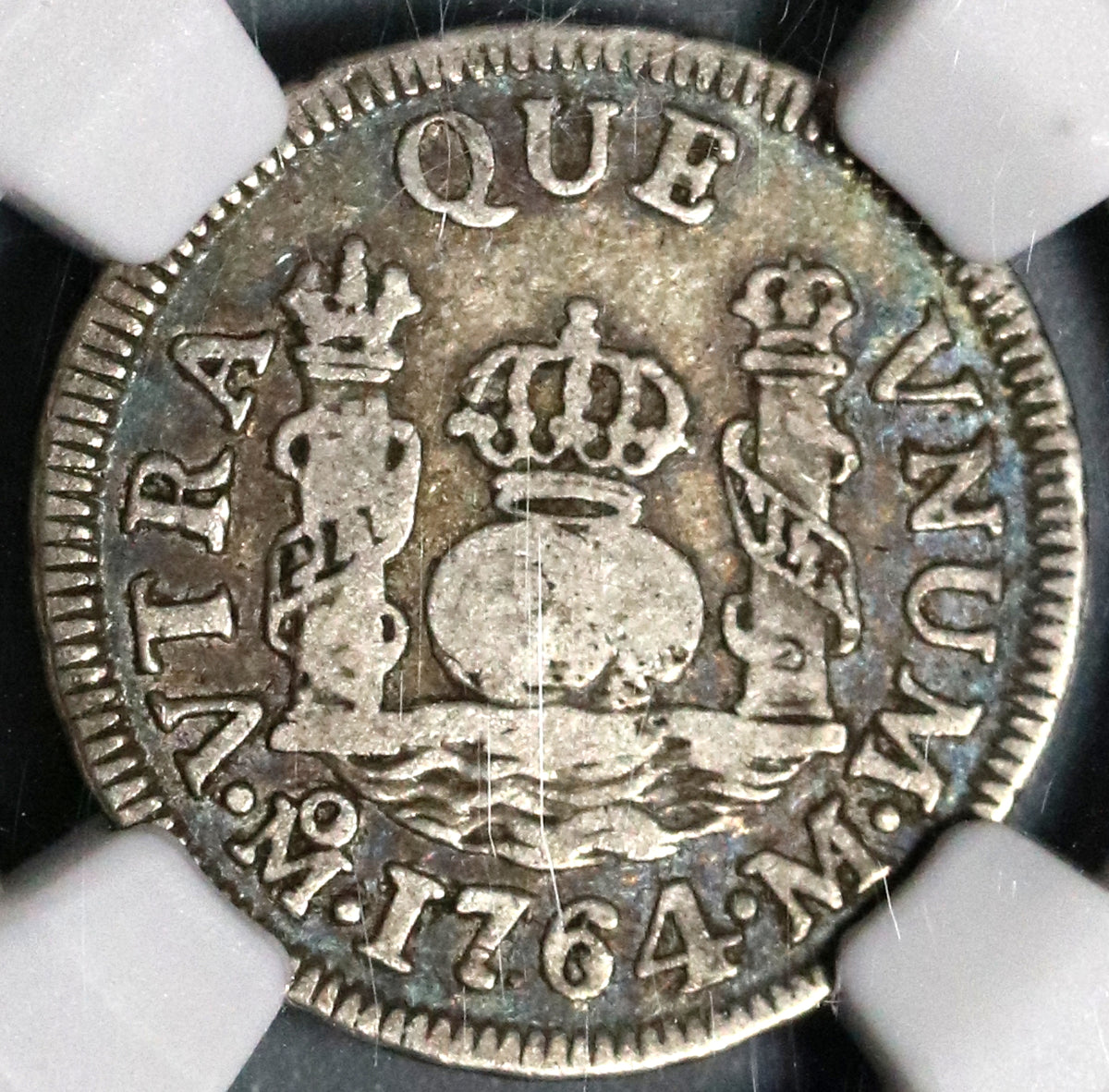 1764 NGC F 15 Mexico 1 Real Spain Pillars Colonial Silver Coin (200624 ...