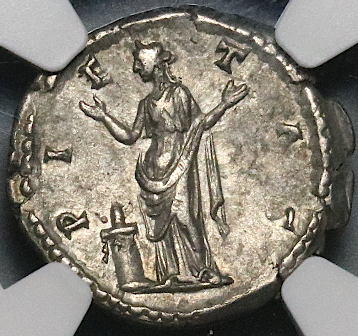 137 NGC XF Aelius Caesar Roman Empire Denarius Pietas Rare (21110201C ...